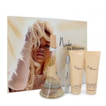 Rihanna Nude Gift Set For Her EDP 100ml & 10ml, Body Lotion 90ml & Bath ...
